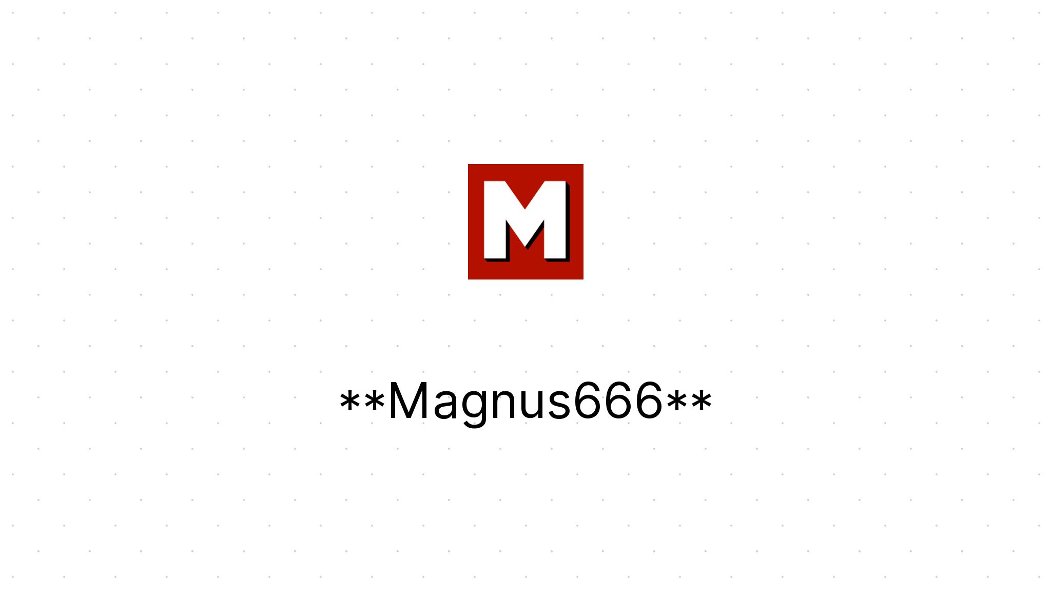 Magnus666 - Mazmo